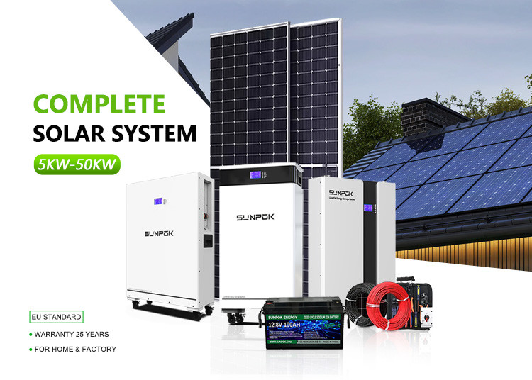 Conjunto completo 10Kw 11kw 12kw 15Kw Paneles solares Sistema de 5000 W Sistema solar híbrido ...